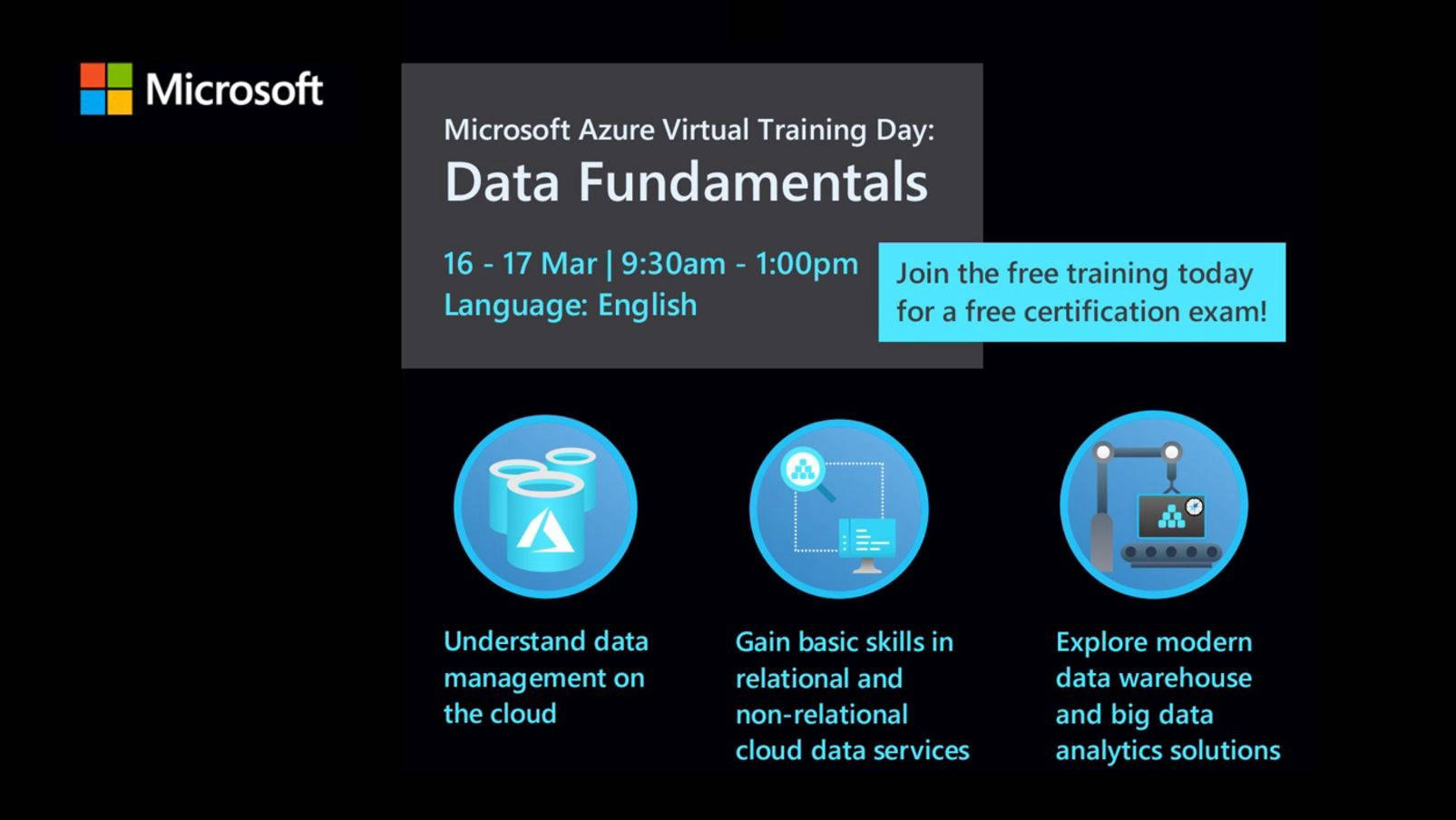 【Microsoft免費課程: Data Fundamentals】 | Event – HSBC Business Go