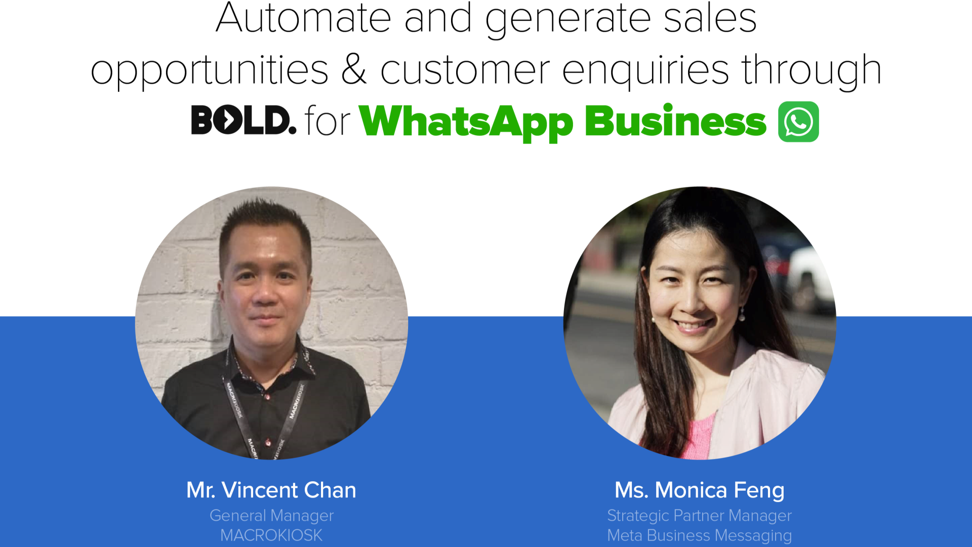 Automate and generate sales opportunities through BOLD. for WhatsApp ...