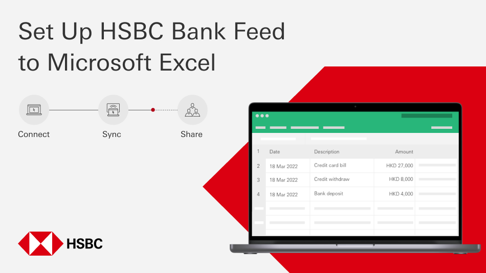 How to Set up HSBC Automatic Bank Feed to Microsoft Excel | Article ...